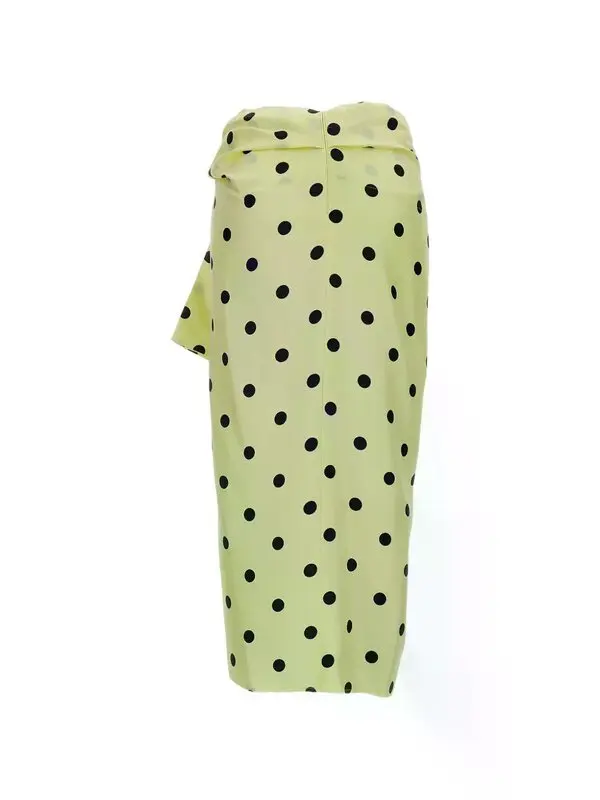 Sportmax Polka-dot Midi Skirt - Yellow