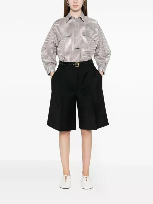 Brunello Cucinelli Striped Pocket Blouse