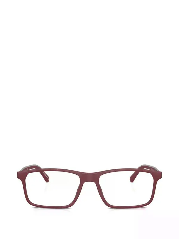 Emporio Armani Square Frame Eyeglasses - Red