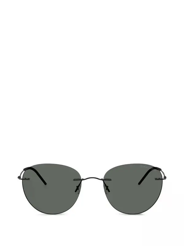 Giorgio Armani Round Frame Sunglasses - Black