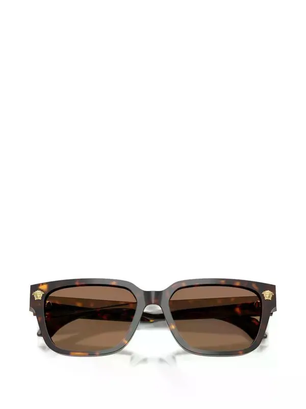 Versace Square Medallion Sunglasses - Brown