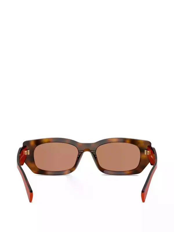 Prada Geometric Frame Sunglasses - Brown