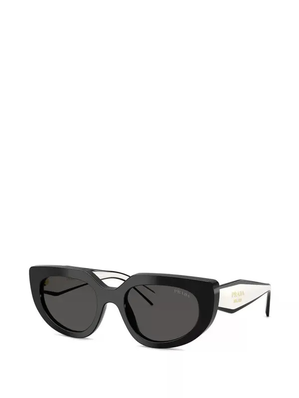 Prada Oval-frame Sunglasses - Black