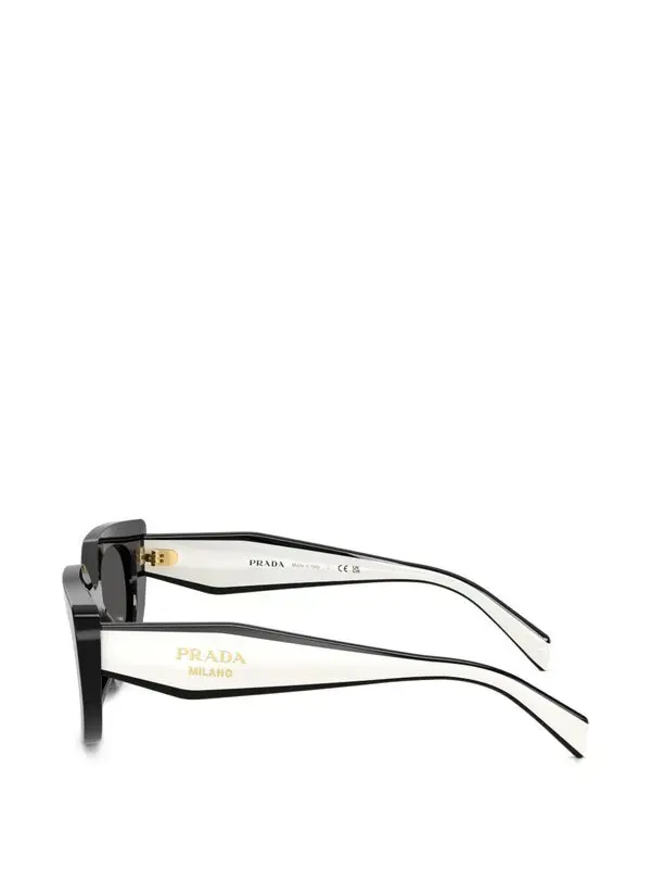 Prada Oval-frame Sunglasses - Black