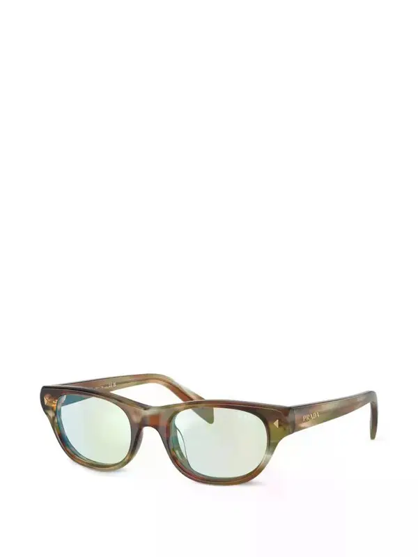 Prada Triangle Stud Oval Sunglasses