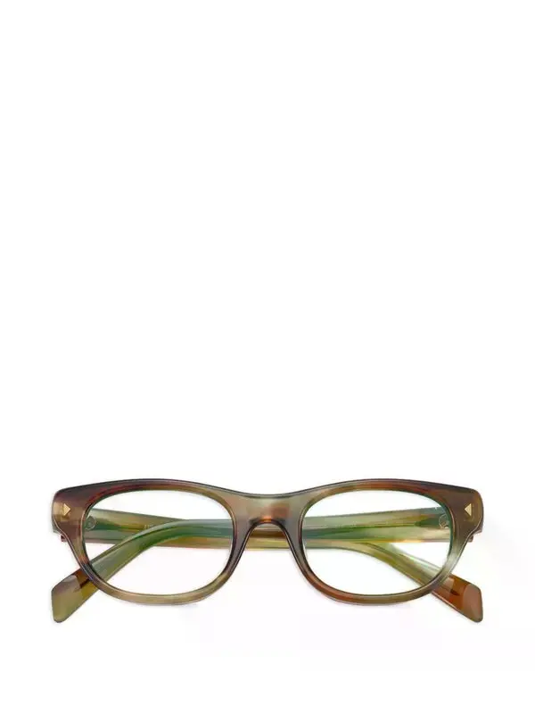 Prada Triangle Stud Oval Sunglasses