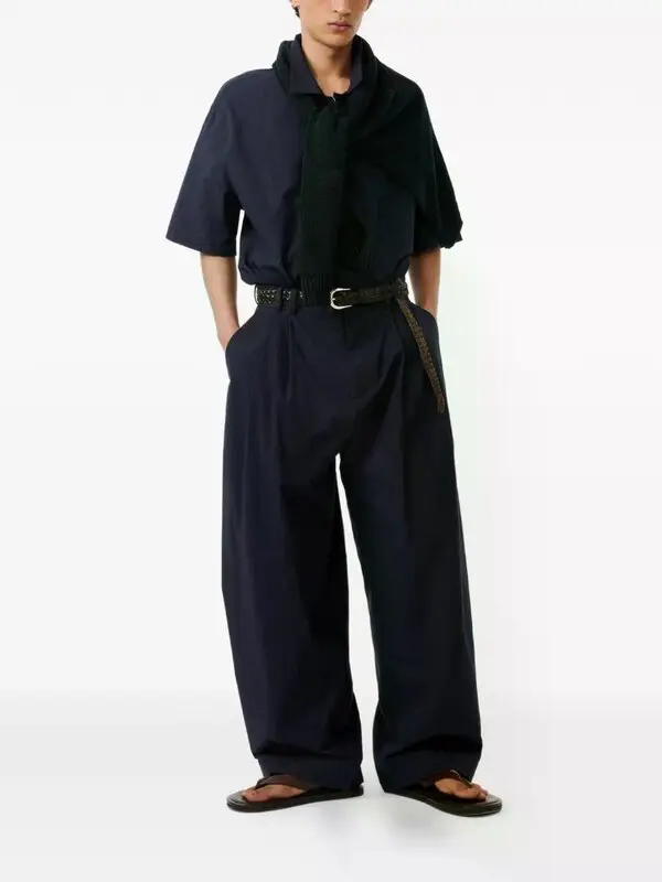 Studio Nicholson Double Pleated Trousers - Blue
