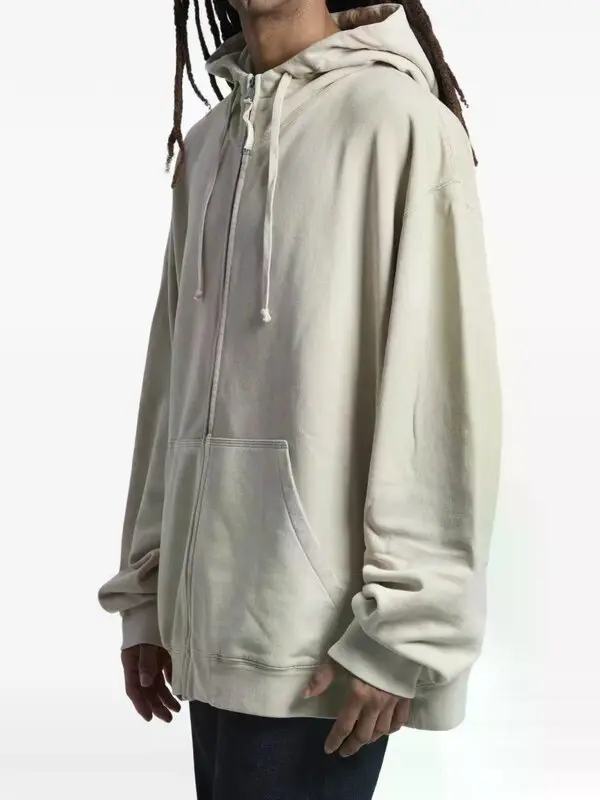 MAISON MARGIELA Cotton Zip Up Hoodie - Neutrals
