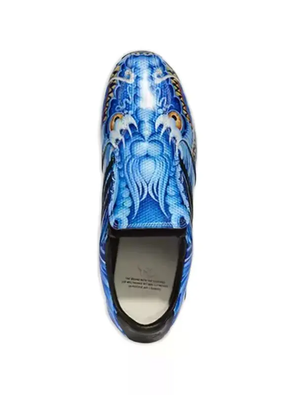 Y3 Dragon-print Sneakers - Blue