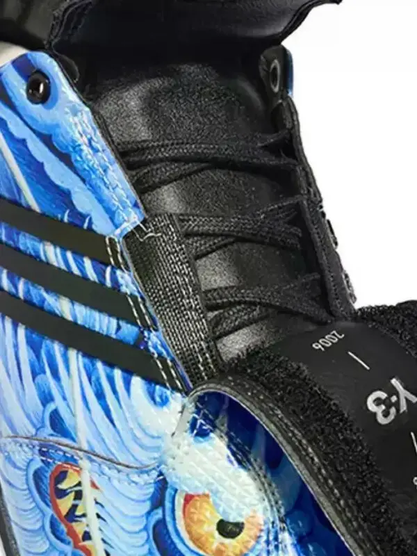 Y3 Dragon-print Sneakers - Blue
