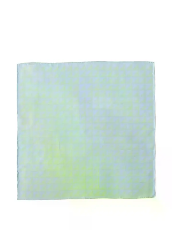 Prada Printed Silk Twill Scarf 55x55 - Blue