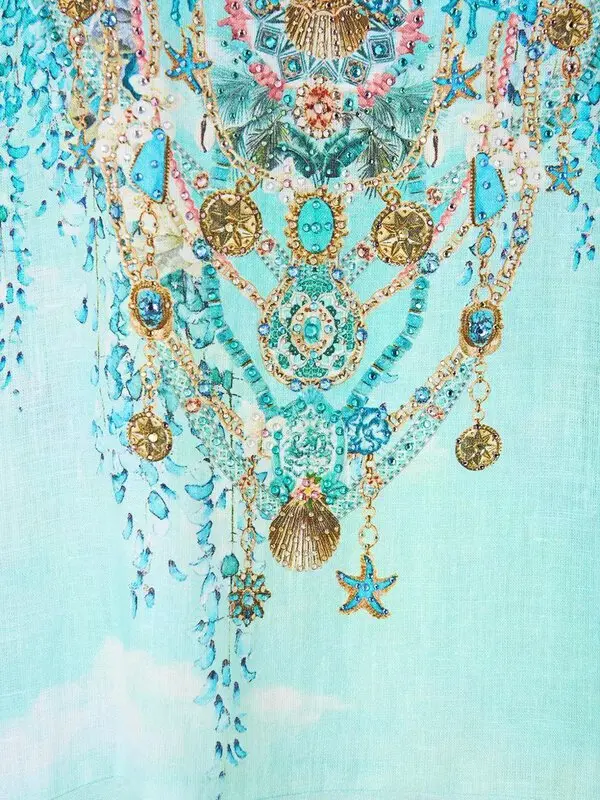 Camilla Balearic Bebé V-neck Drop Waist Kaftan