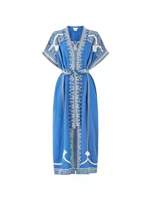 Camilla De Nada Granada Short-sleeves Midi Dress - Blue