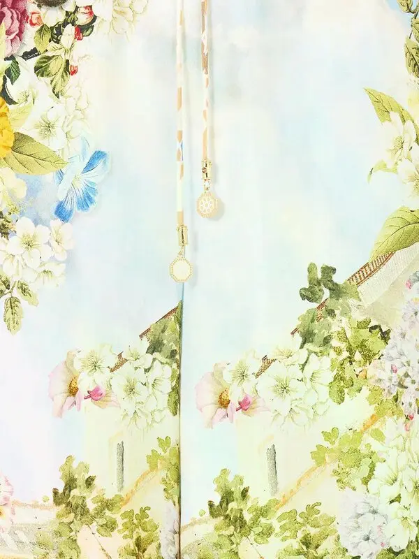 Camilla Floral Print Wide Leg Trousers