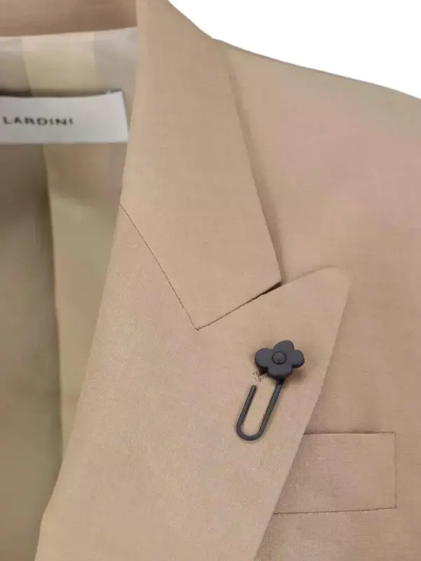 LARDINI Cameron Double-breasted Blazer - Neutrals