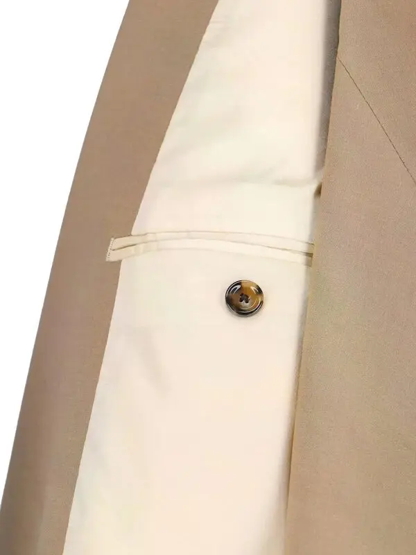 LARDINI Cameron Double-breasted Blazer - Neutrals