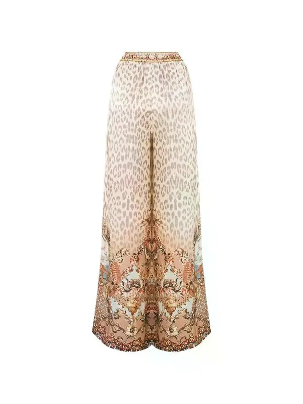 Camilla Animal-print Wide Leg Trousers