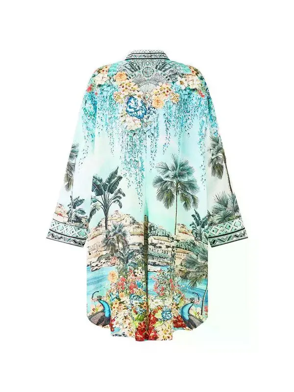 Camilla Printed Long Sleeve Shirt Dress