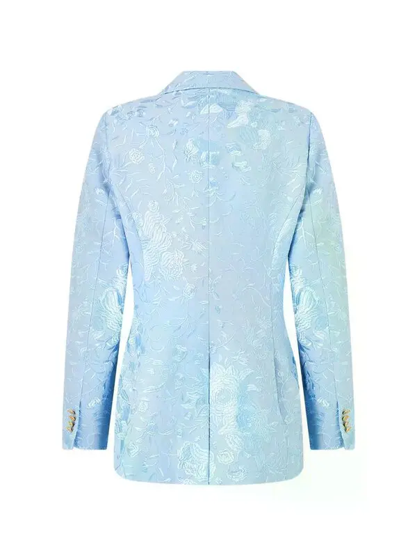 Camilla Floral-embroidered Double-breasted Blazer