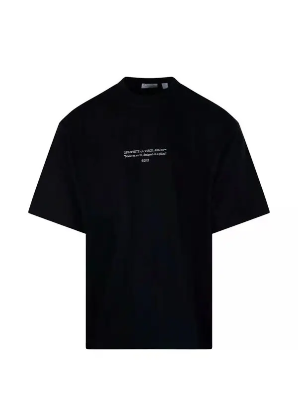 Off-White Crew-neck Printed T-shirt - Black