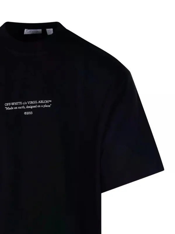 Off-White Crew-neck Printed T-shirt - Black