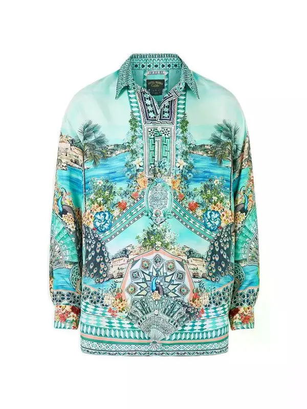 Camilla Balearic Bebé Oversized Long-sleeve Shirt