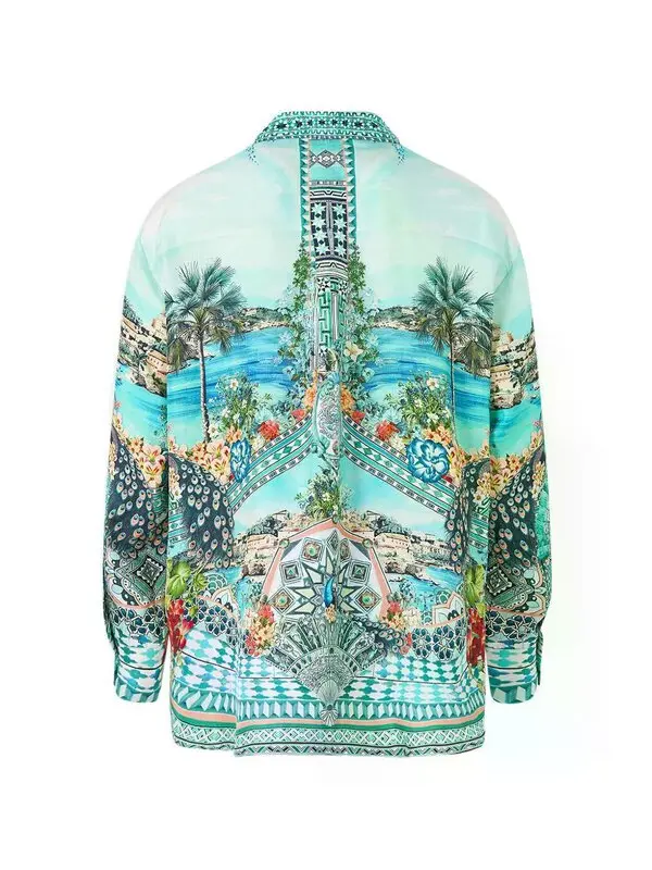 Camilla Balearic Bebé Oversized Long-sleeve Shirt