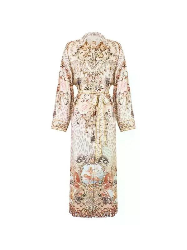 Camilla Animalia Shirt Dress - Neutrals