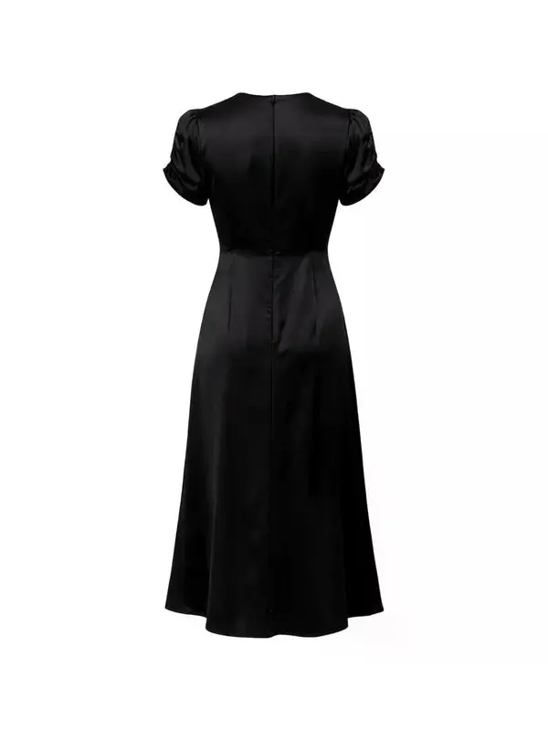 N°21 Ruching Short-sleeve Midi Dress - Black