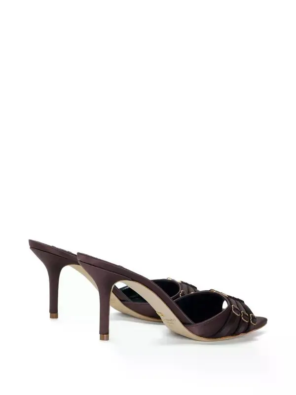 Elisabetta Franchi Leather High Heel Sandals - Brown