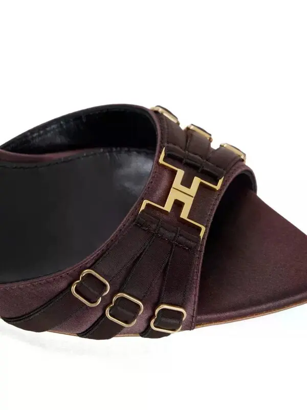 Elisabetta Franchi Leather High Heel Sandals - Brown