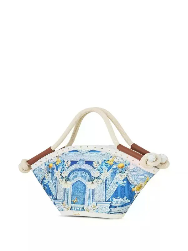 Camilla De Nada Granada Floral-print Knot Tote