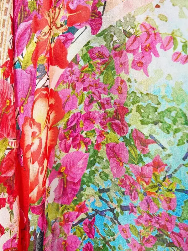 Camilla Floral-print Silk Shrug
