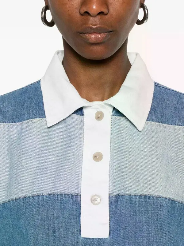 Closed Striped Polo Top