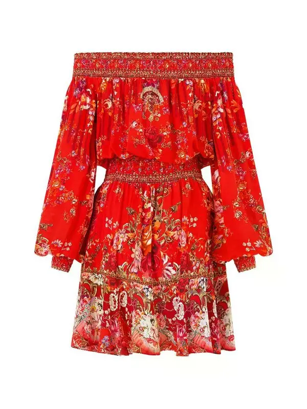 Camilla Olé Olé Off-shoulder Mini Dress - Red