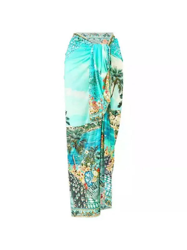 Camilla Multi Wear Long Sarong - Blue