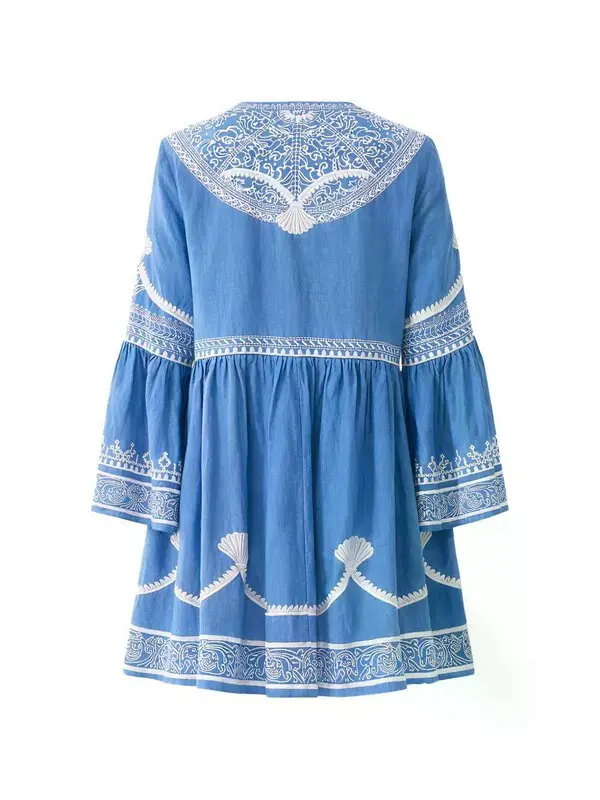 Camilla Button Detailed Mini Dress