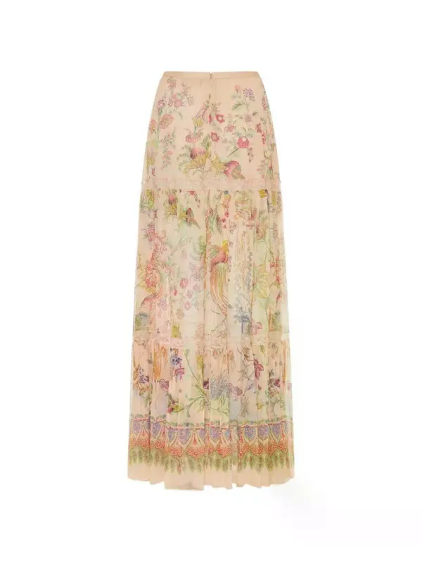 Etro Floral Print Skirt - Neutrals