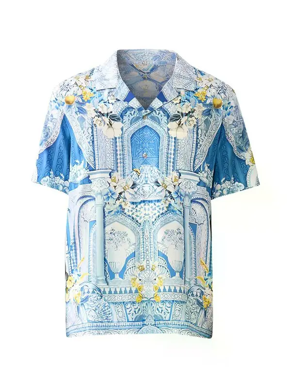 Camilla Camp-collared Patterned Shirt