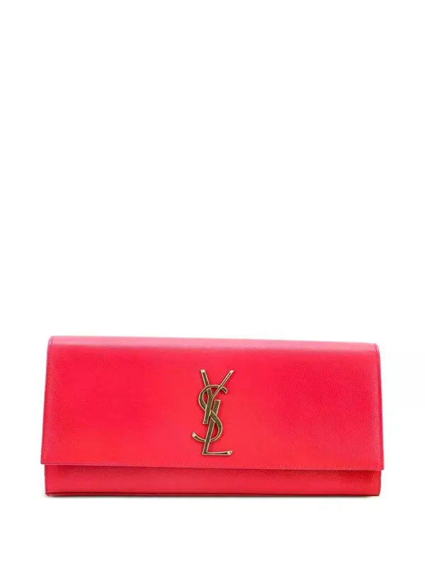 Saint Laurent Classic Monogram Long Clutch Bag - Pink