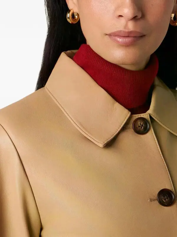Brooks Brothers Shirt-collar Leather Jacket