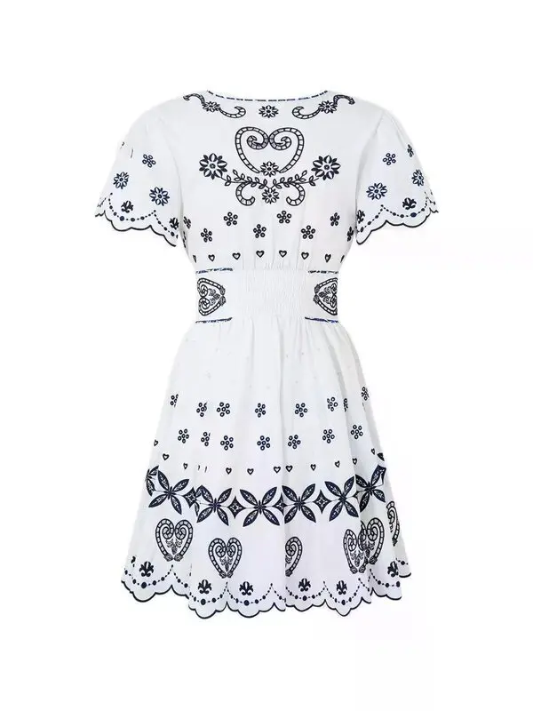 Camilla Mini V-neck Dress With Ties
