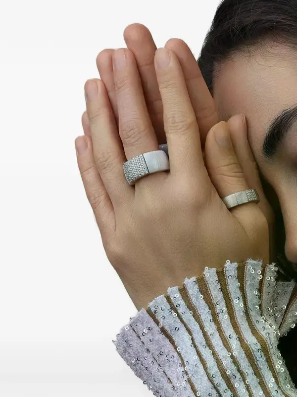 Roberto Demeglio Diamond And White Gold Stretch Ring