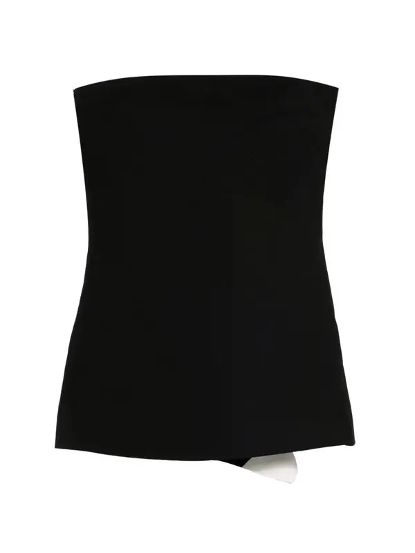 ENTIRE STUDIOS Strapless Panelled Top - Black