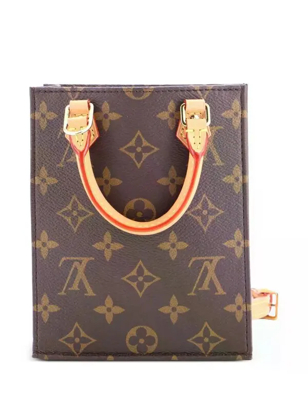 LOUIS VUITTON Petit Sac Plat Monogram Canvas Crossbody Bag