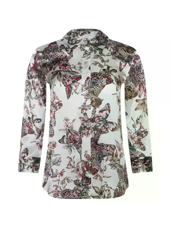L'Agence Dani Floral Blouse - White