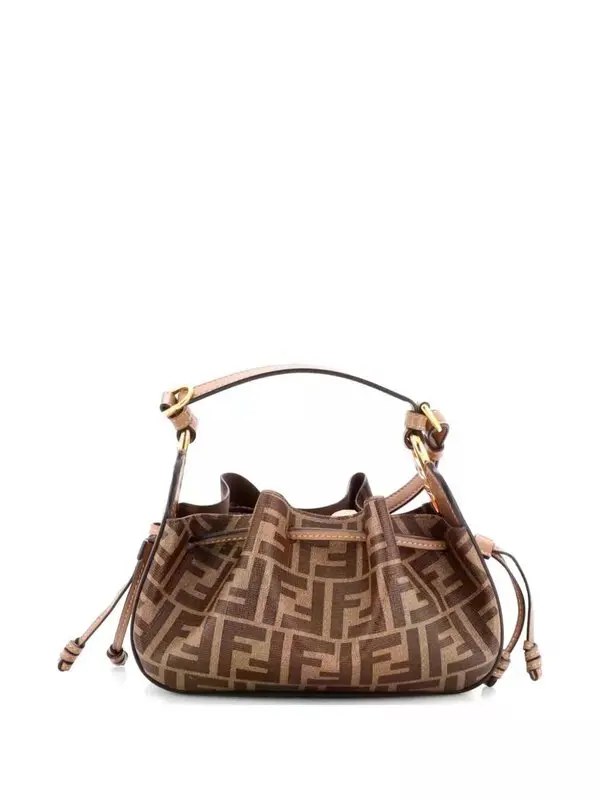 Fendi Pomodorino Zucca Coated Canvas Mini Bucket Bag