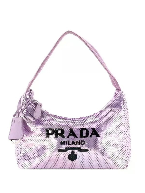 Prada Re-edition 2000 Sequins Mini Hobo Bag