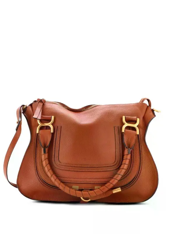 Chloé Marcie Leather Medium Satchel - Brown
