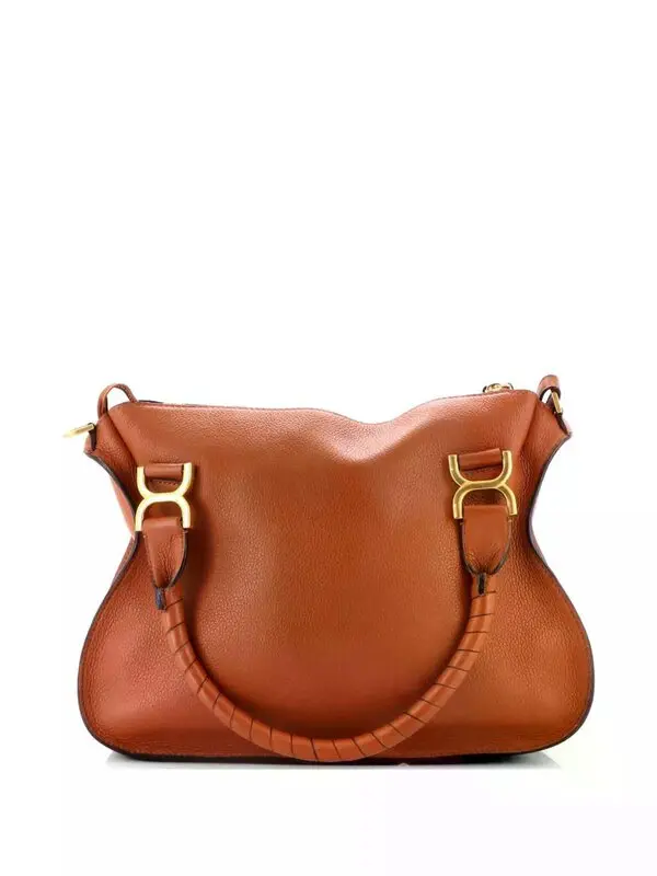Chloé Marcie Leather Medium Satchel - Brown
